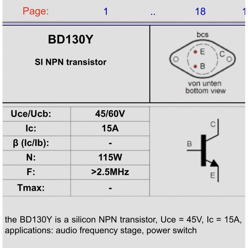 ‫مشخصات، دیتاشیت، قیمت و خرید BD130Y‬